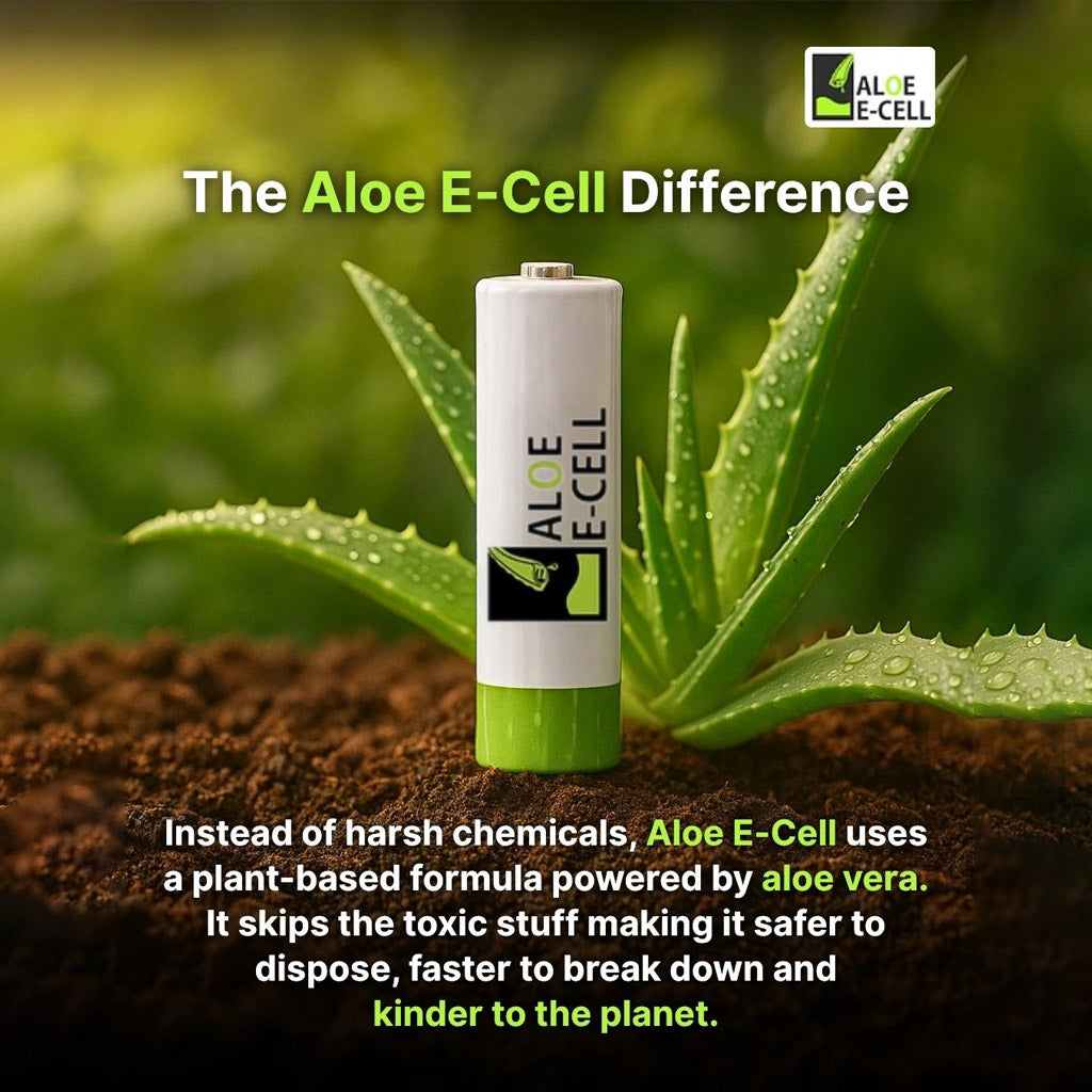 Aloe Vera Powered Battery (Aloe E-Cell) - 1.5X more power AA Battery ...