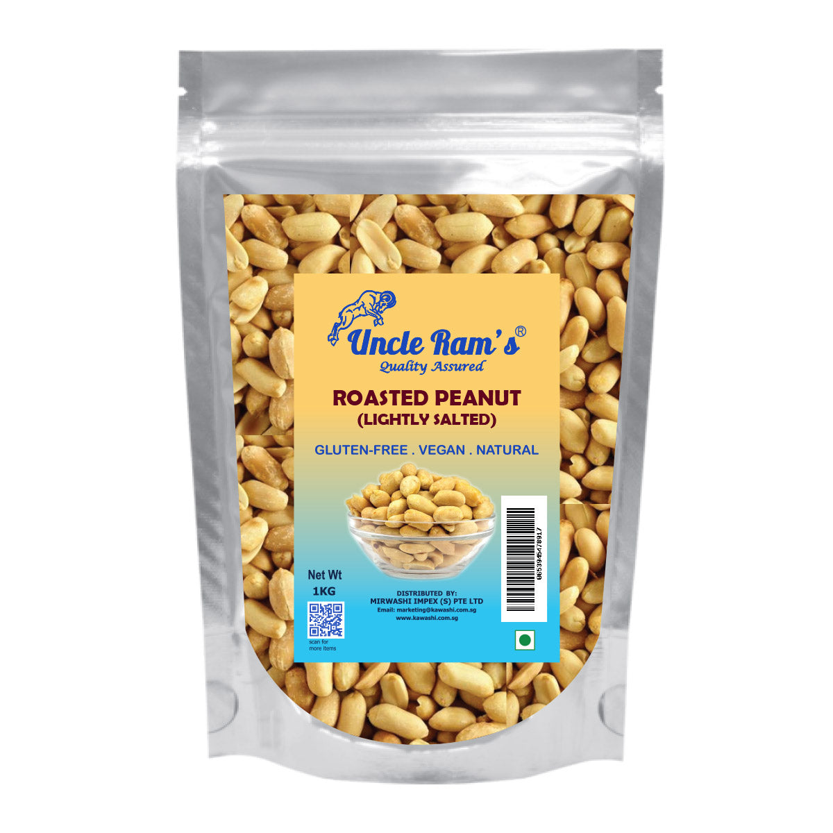 Uncle Ram's Roasted Peanut - 250g/500g/1Kg– kawashisg