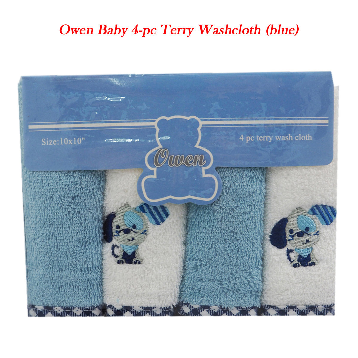 Owen Baby 4-pc Terry Washcloth– kawashisg